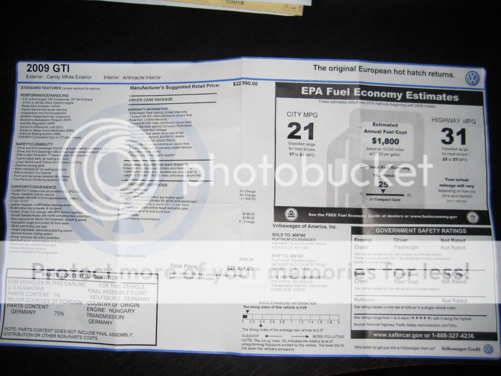 FS: 2009 Candy White GTI * APR Stage II Plus * AWE Turbo Back* | VW ...